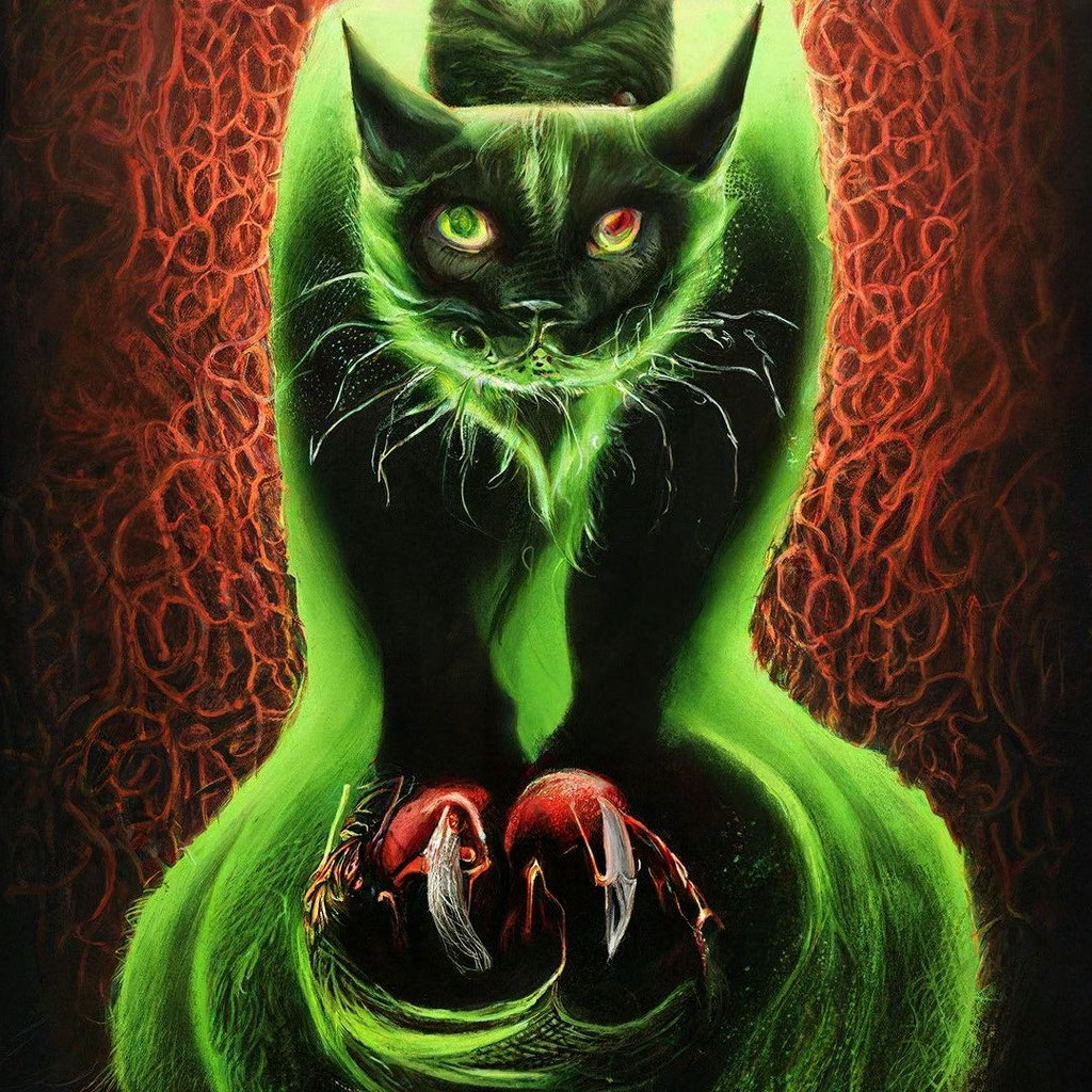 «The green Reaper and The red …» — картинка создана в Шедевруме
