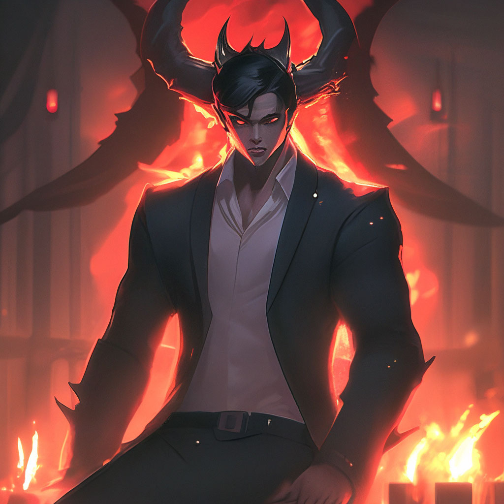 «Demon boyfriend EXE» — картинка создана в Шедевруме