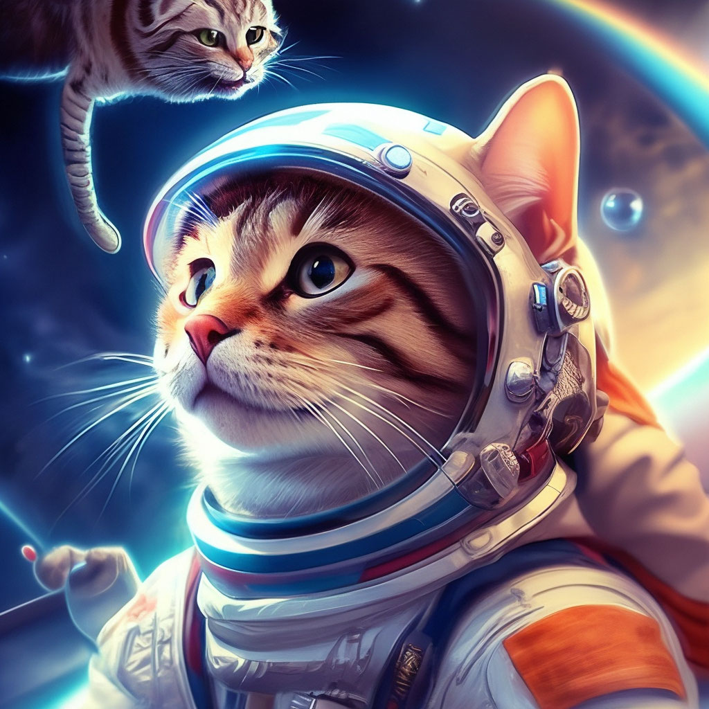 «Коты в космосе» — создано в Шедевруме