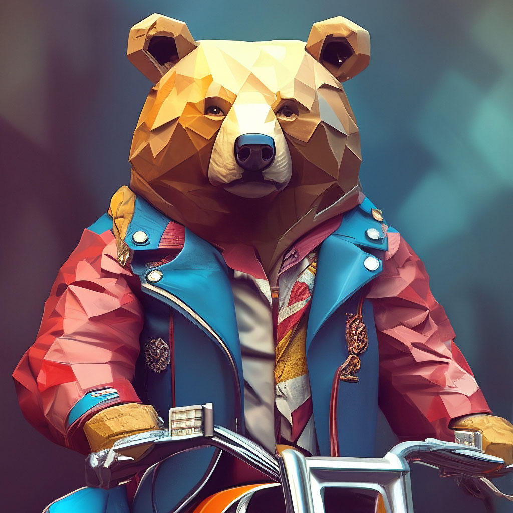 «Harley Davidson bear nft» — создано в Шедевруме