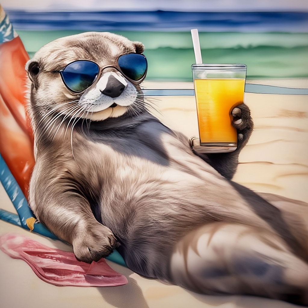 «Выдра-парень, в солнечных очках, …» — создано в Шедевруме