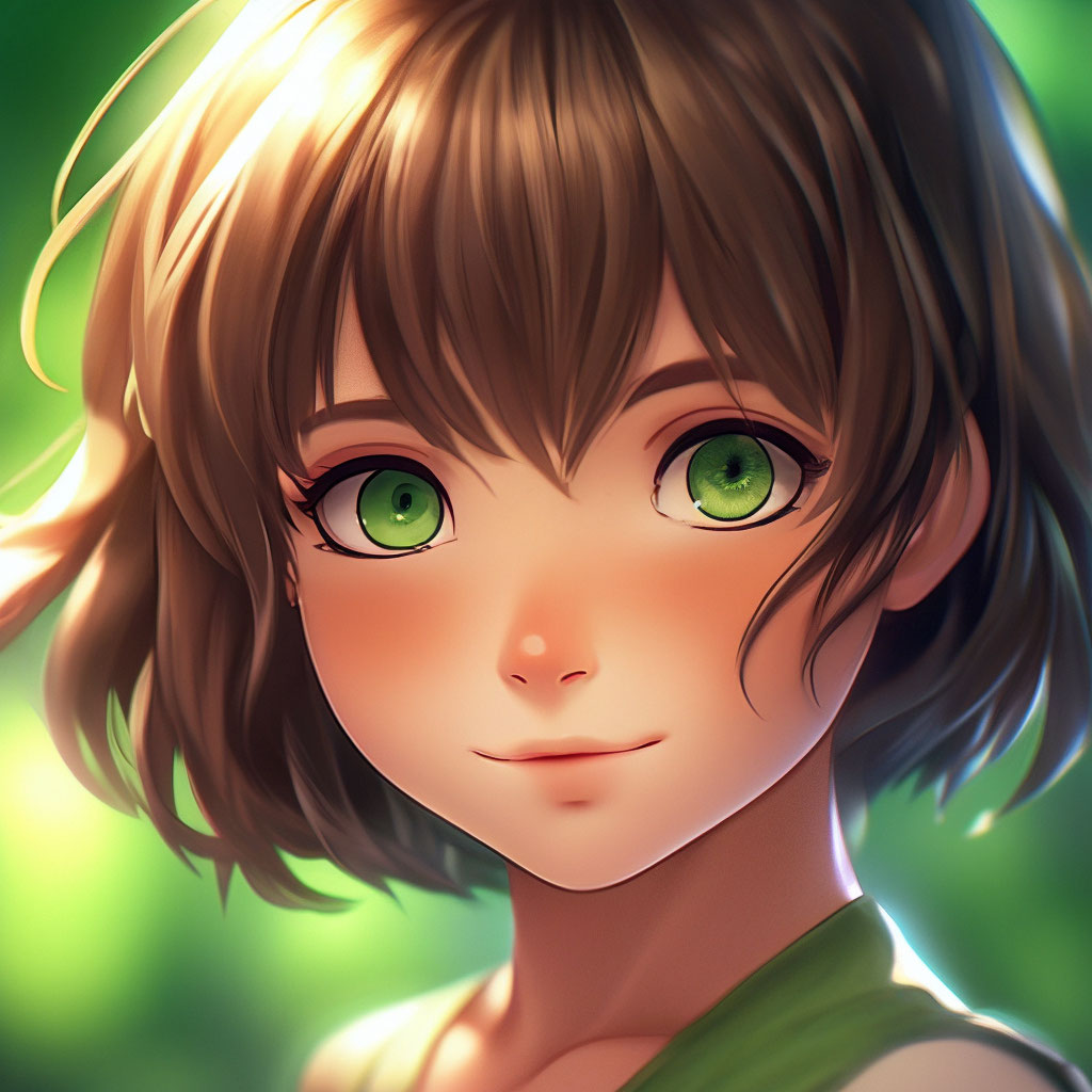 Anime Girl With Freckles Short Hair SRU [Jane] Freckles By