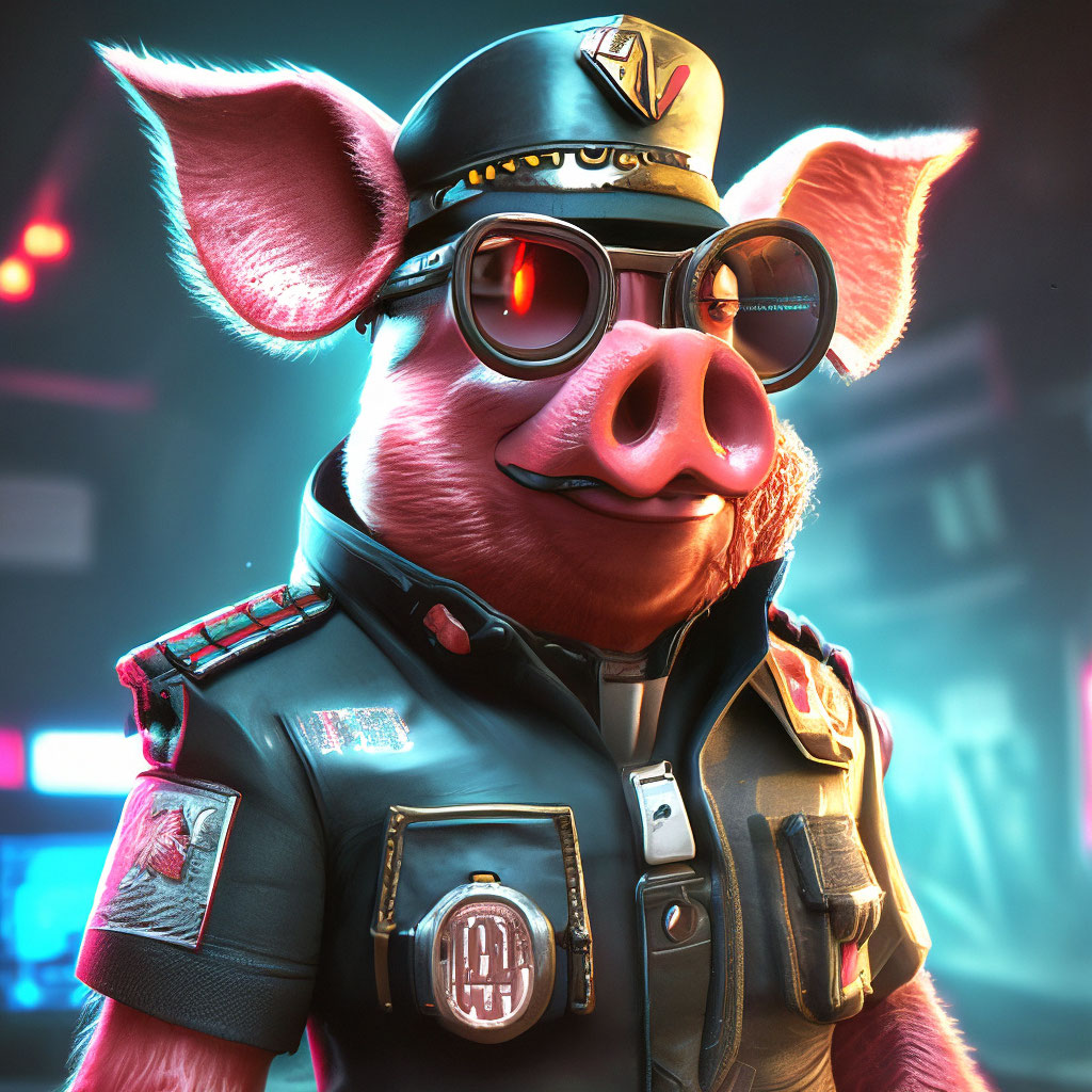 Evil Cartoon Pig