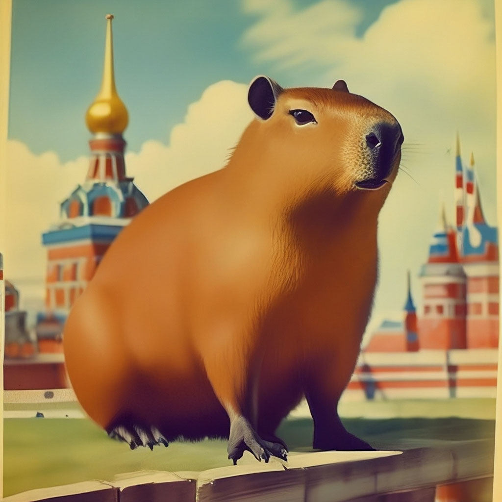 «Капибара из СССР» — создано в Шедевруме