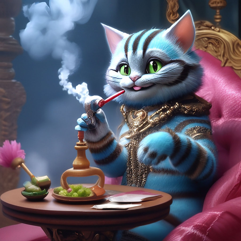Cheschire Cat Hookah Caterpillar (Alice's Adventures In Wonderland)