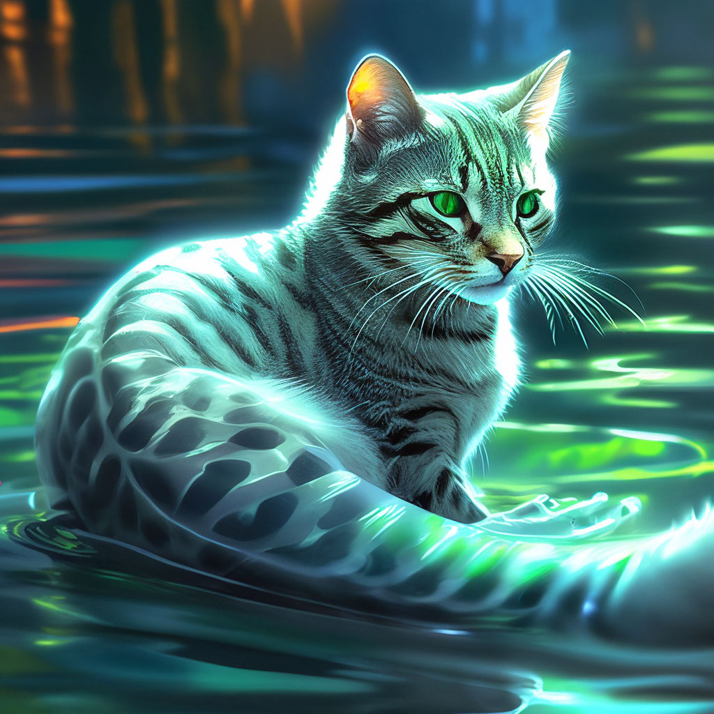 "Cat fish ,cat with gills , green-gray color floating on the river ...