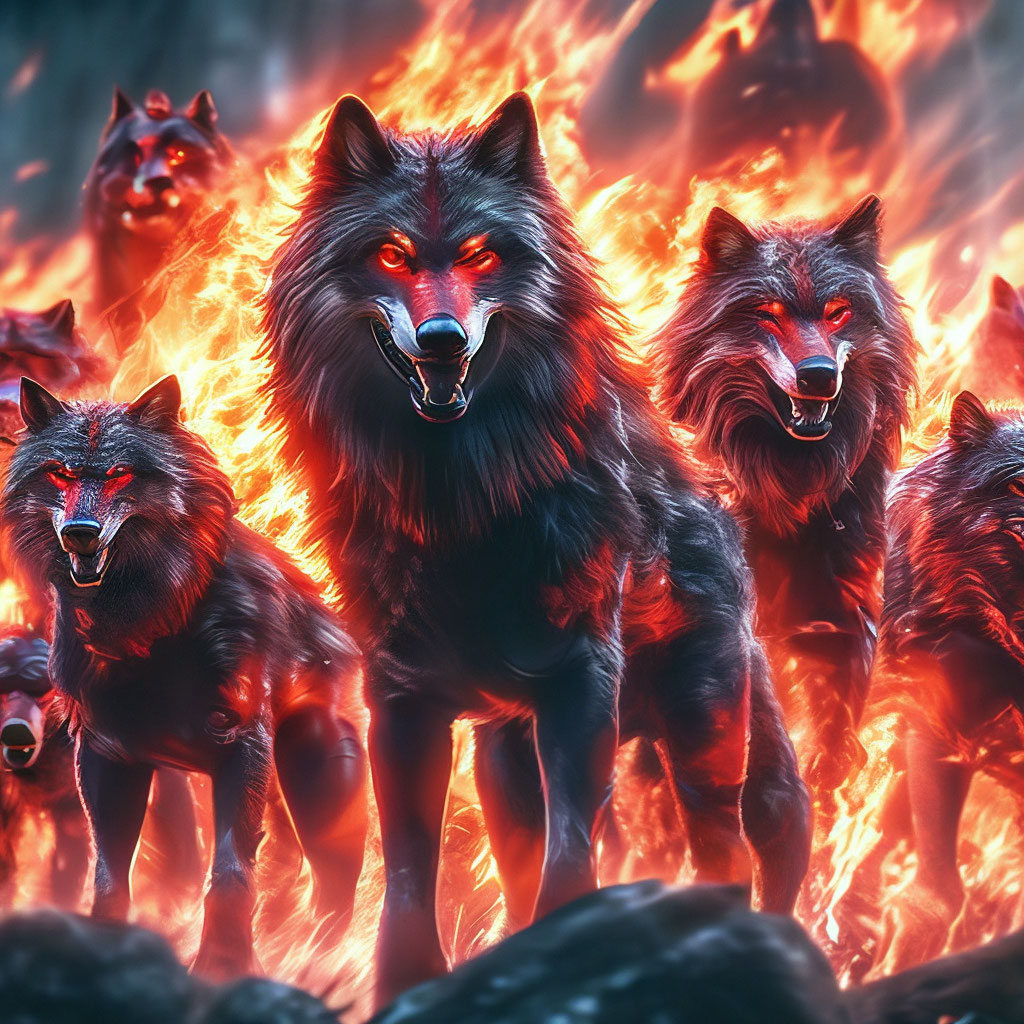 Red Fantasy Wolves Night Wolves Special Edition Hardcover - Series