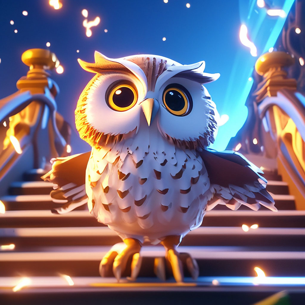 Cute Cartoon Owls Wallpaper