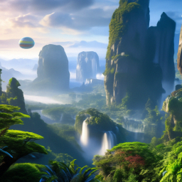 «Fascinating landscape, flying mountains of the planet Pandora, from ...