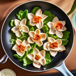 «Slap Mayonnaise Flowers With Chicken Recipe In A Frying Pan» — video ...