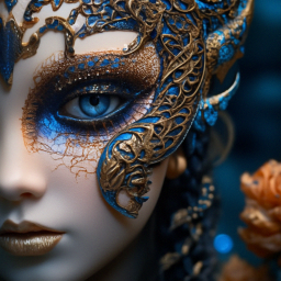 «Scorpio girl, big eyes, scary fairy tale, powerful, lots of details ...