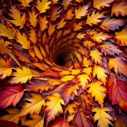 «Spiral funnel of autumn leaves. high quality and detail.» — video ...