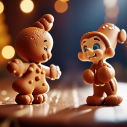 «Funny gingerbread man and cute Pinocchio go to the land of fools ...
