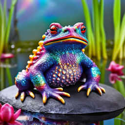 «Жаба 🐸 rainbow toad is big in warts, …» — видео создано в Шедевруме