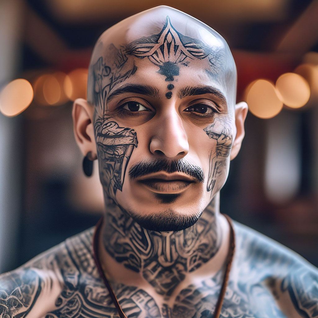 Arab face tattoo - Bronctattooaus.com
