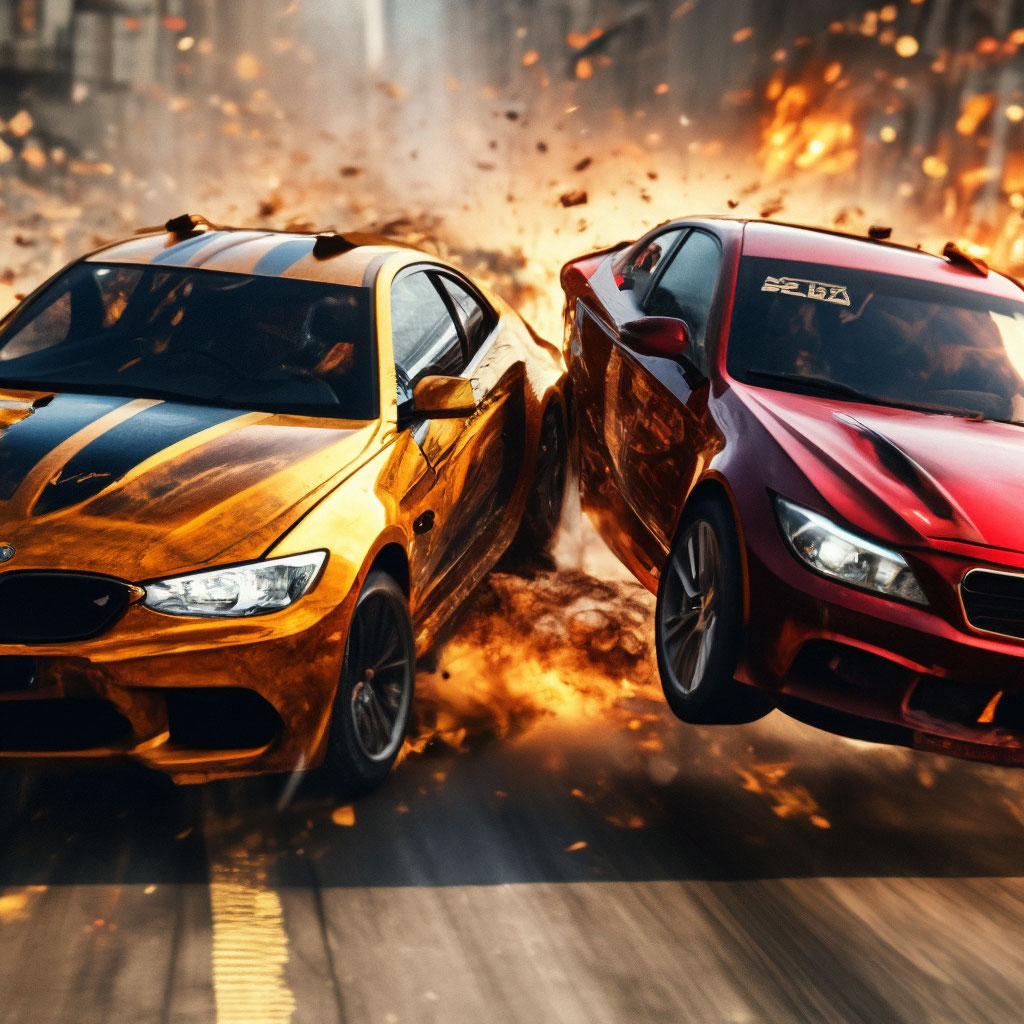 "Derby, epic, realistic collision of …" — image created in Shedevrum