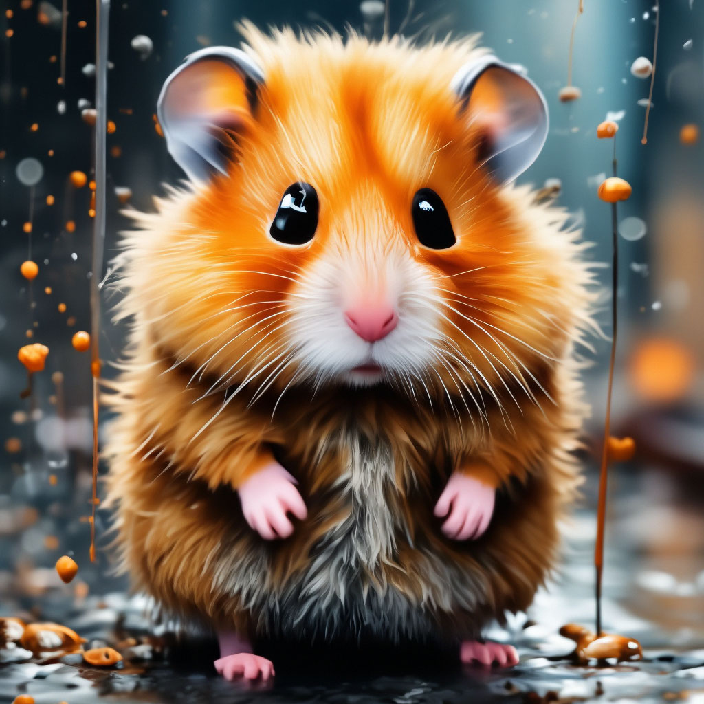 "Depressed hamster, depressed hamster…" — image created in Shedevrum