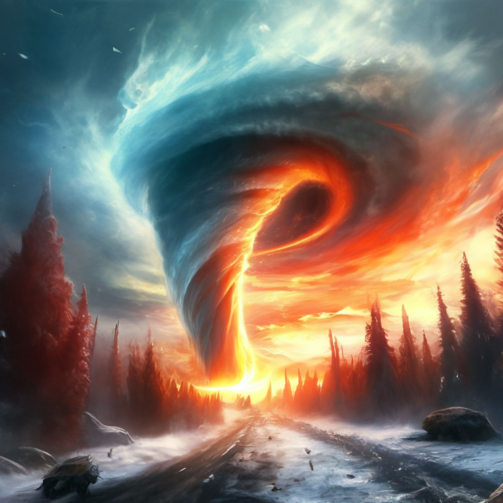 Tornado Fire And Ice Water