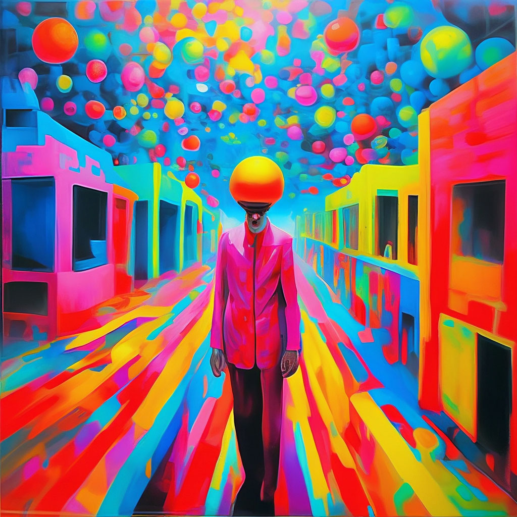 " 💖insanity, bright colors, emptiness…" — image created in Shedevrum