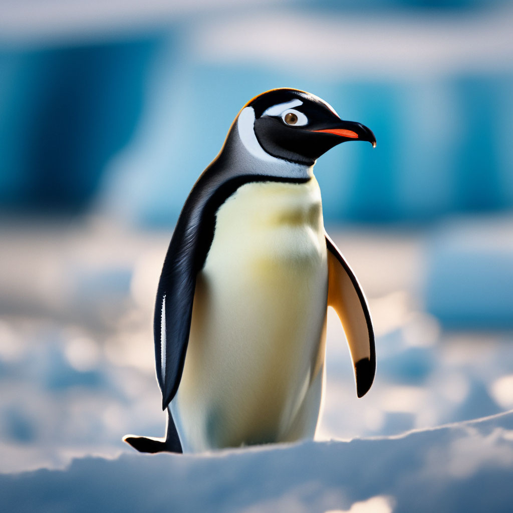 «Северный полюс, вальяжный пингвин …» — картинка создана в Шедевруме