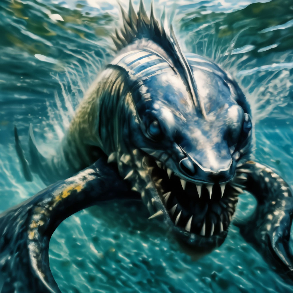 "Marine conic in the sea , watercolor pencil drawing, photorealism,art ...