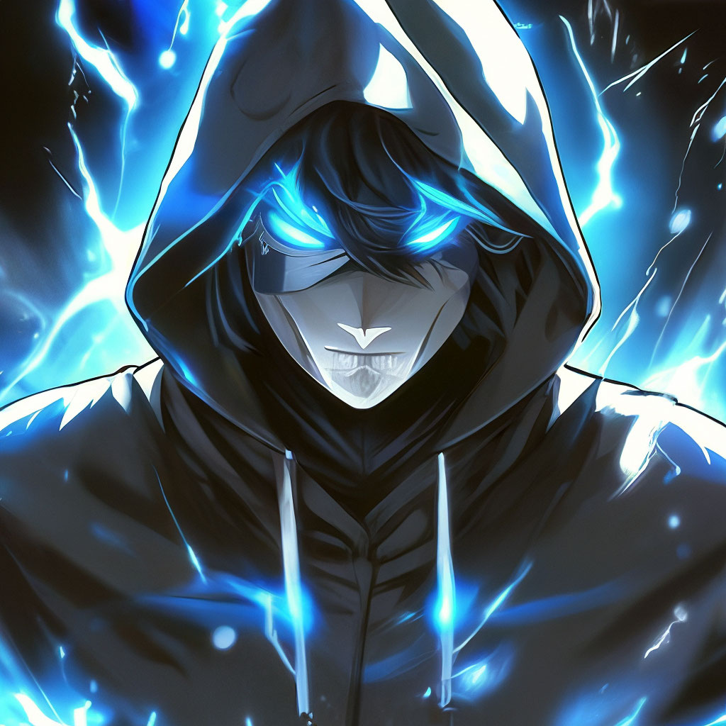 Man With Glowing Blue Eyes