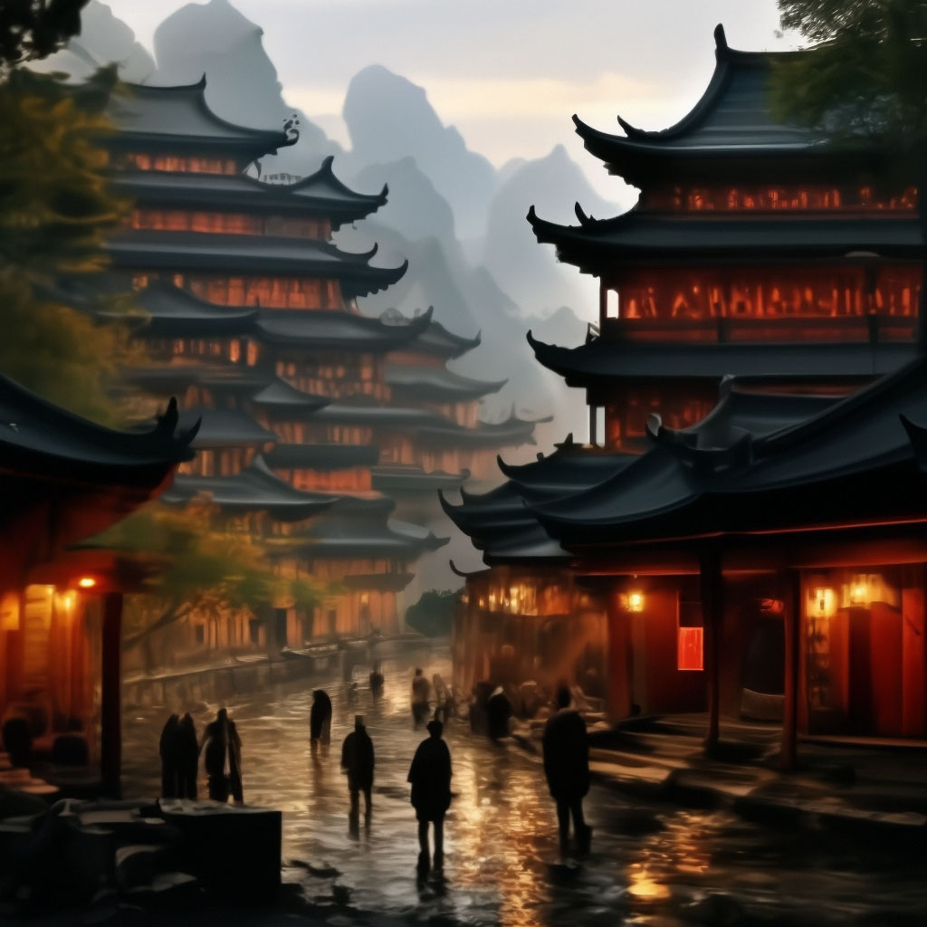 "Ancient china" — image created in Shedevrum