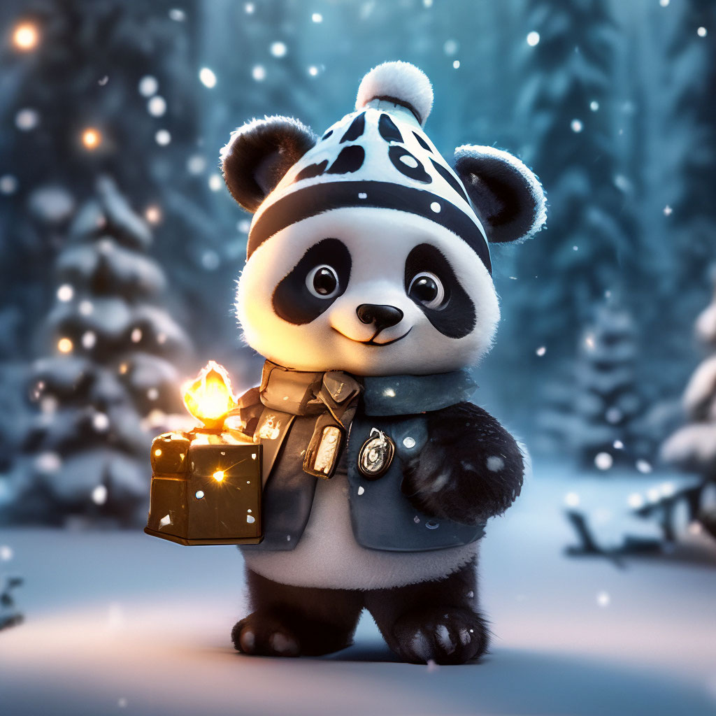 Panda Cartoon Panda Baby's New Year Adventure