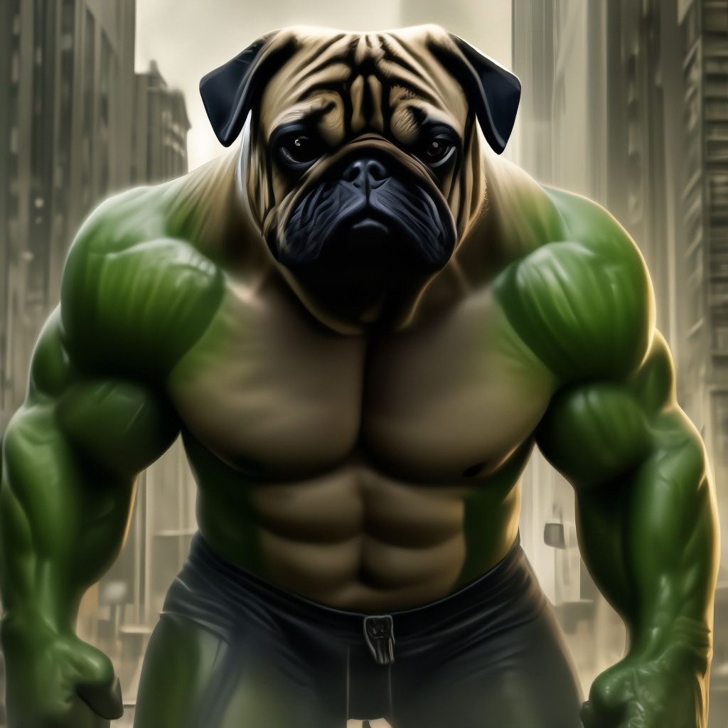 Hulk Pug For Pinterest