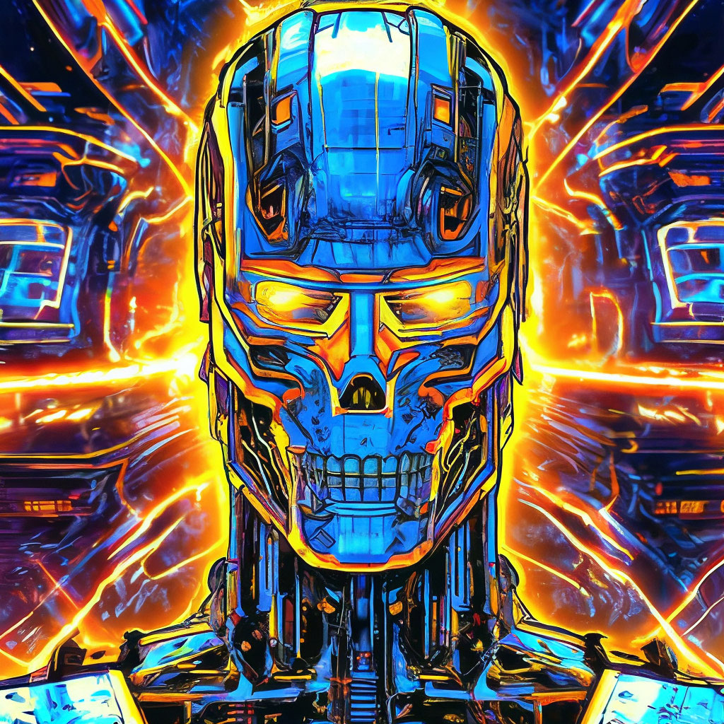 "Terminator space fractal" — image created in Shedevrum