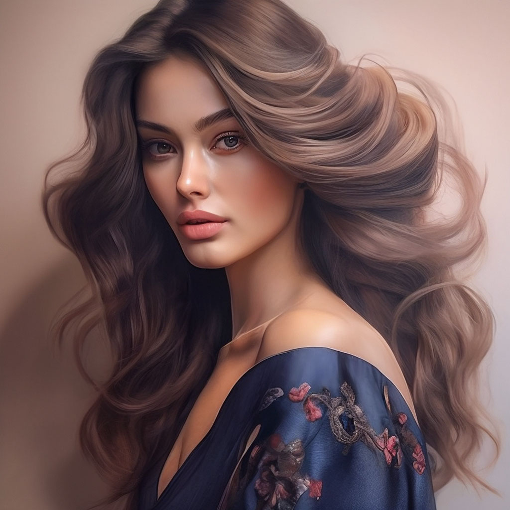 "Realistic colored pencil drawing,digital art,beautiful woman, face ...
