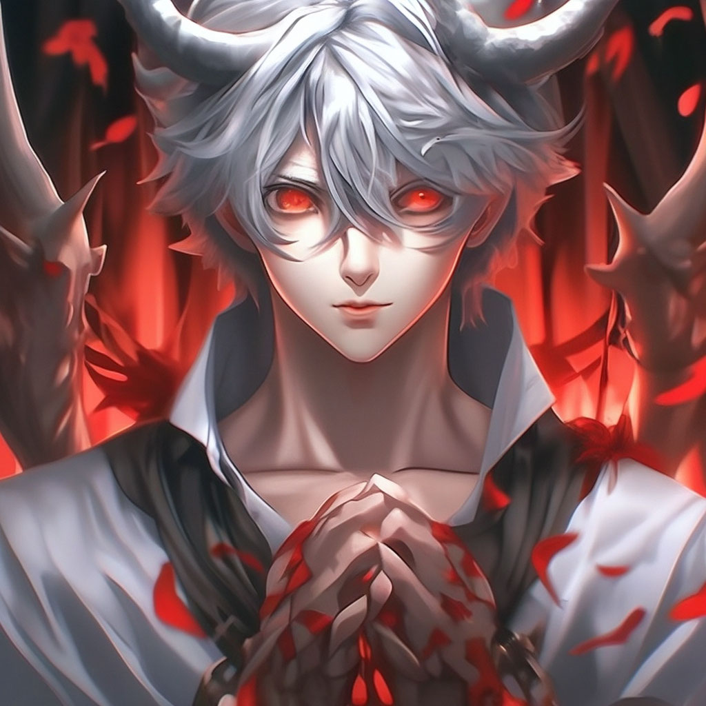 Anime Demon Fyr Med Vinger