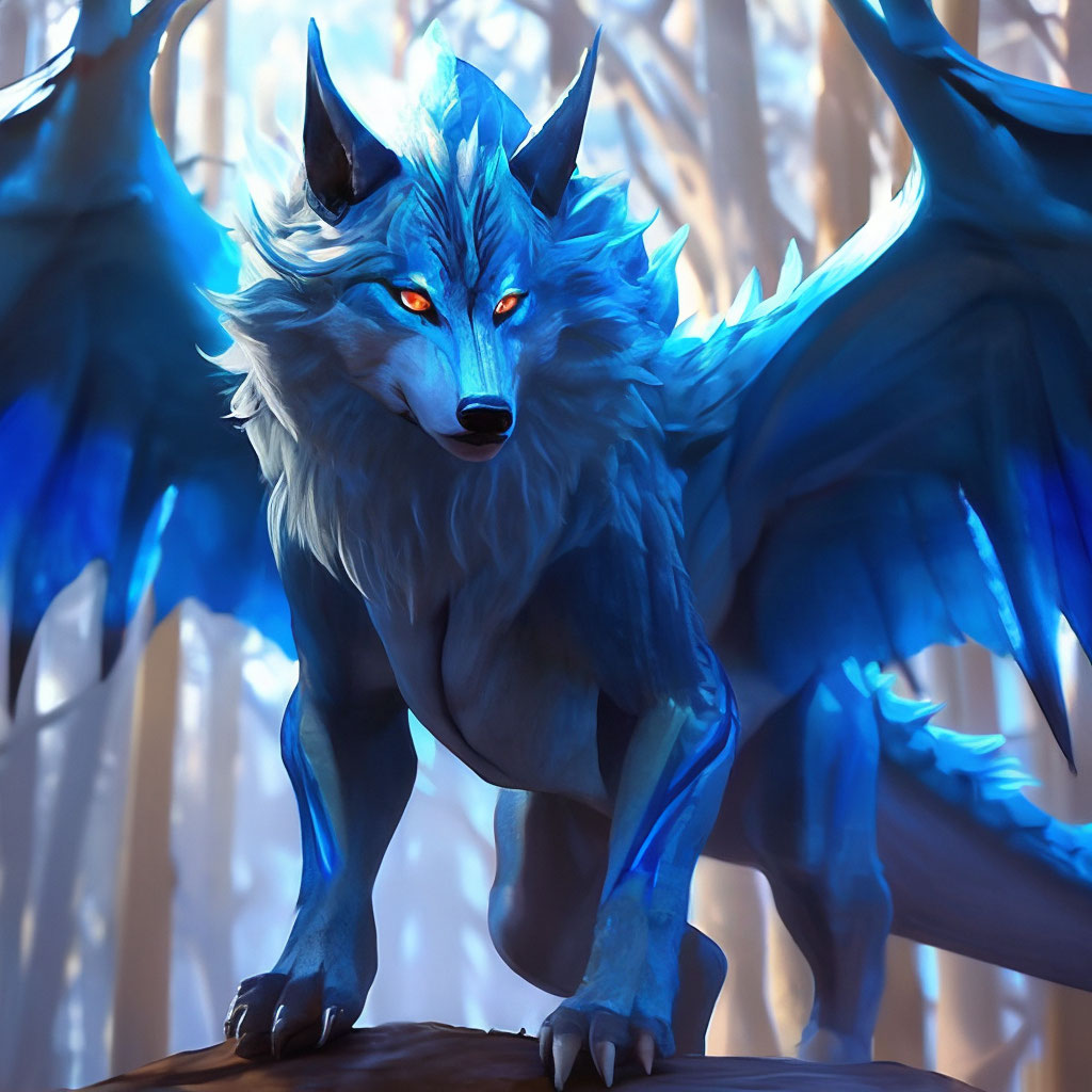 Anime Demon Wolf With Wings