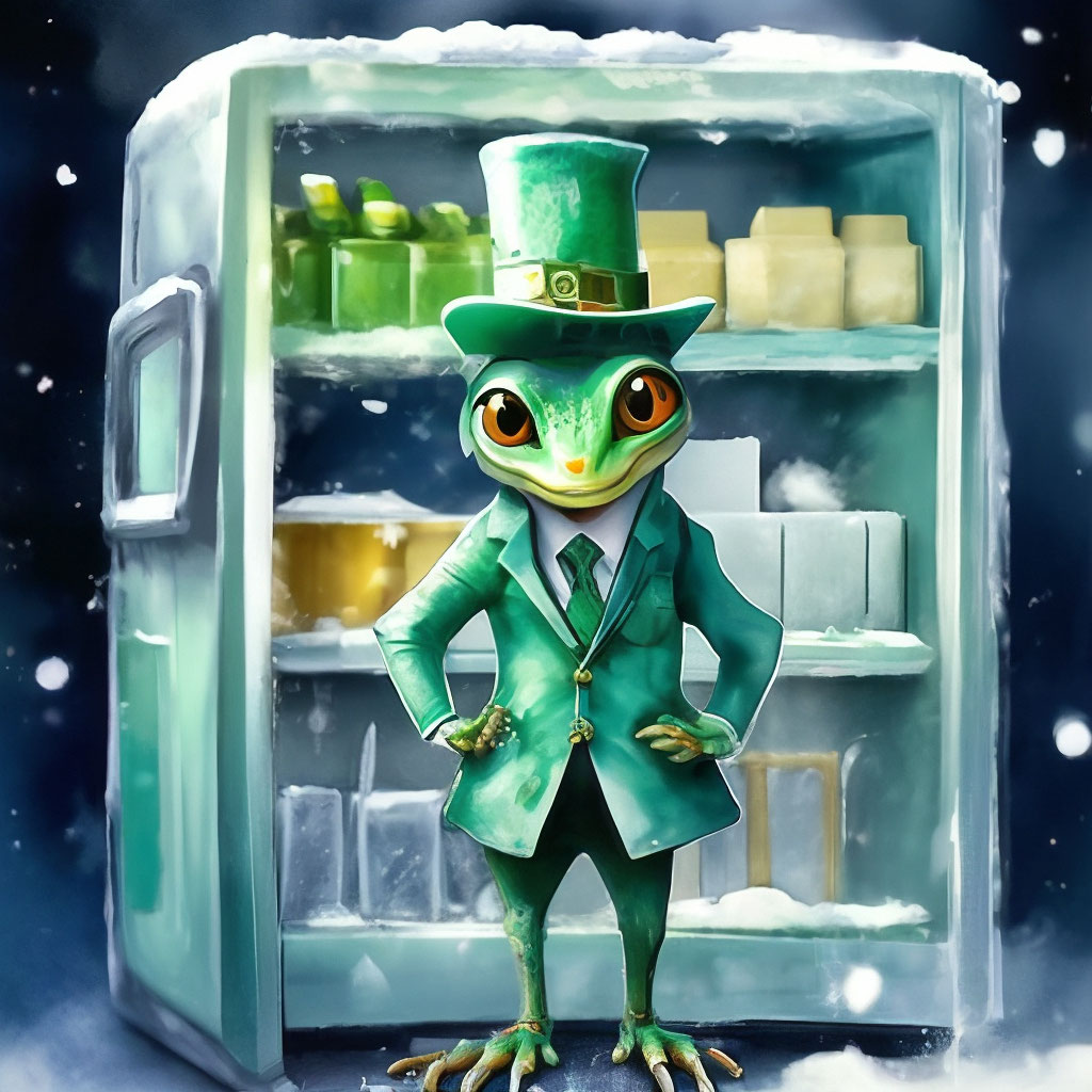 "1.Gecko clerk in mint tie, blueberry jacket, Santa Claus hat 2 ...