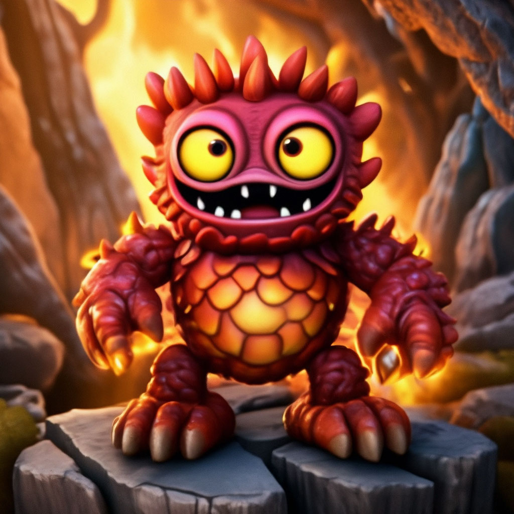 "My singing monsters fire heaven, videogame" — image created in Shedevrum