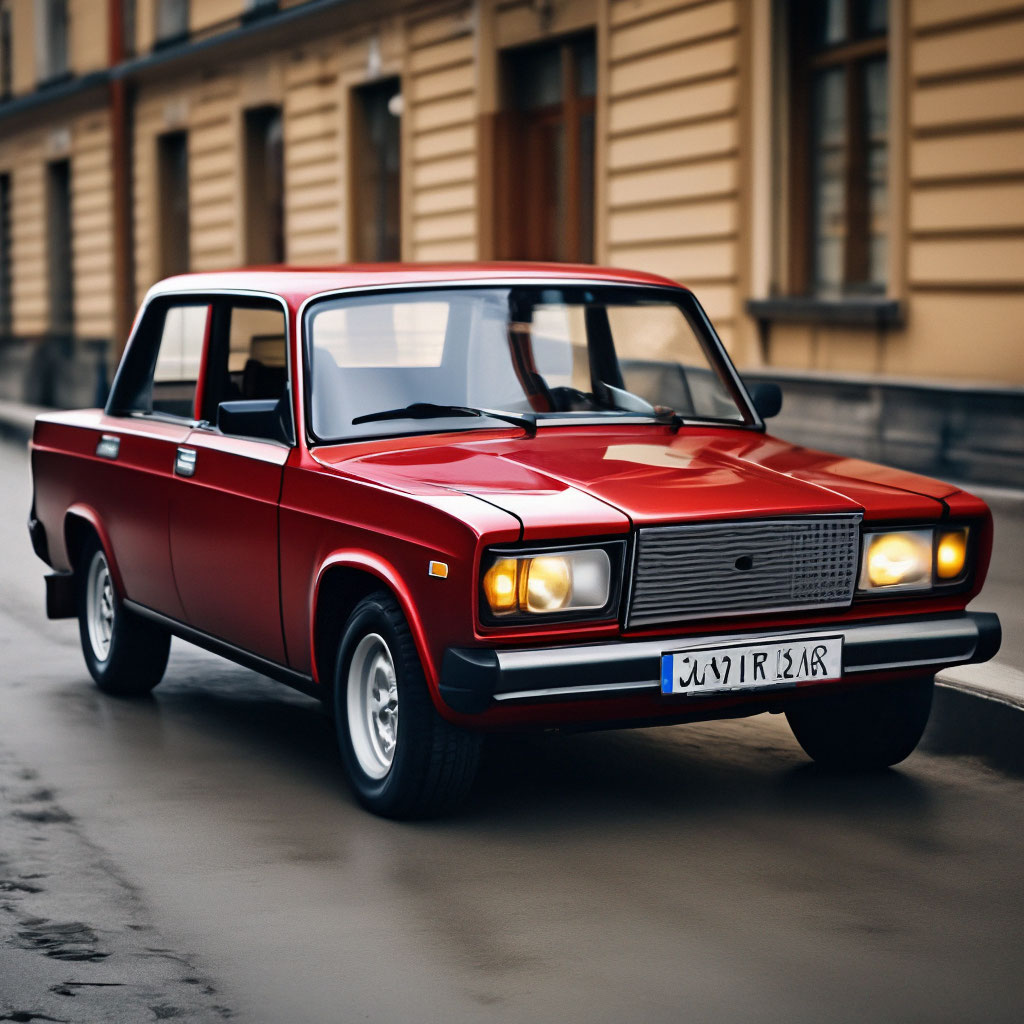 "Auto VAZ 2107" — image created in Shedevrum