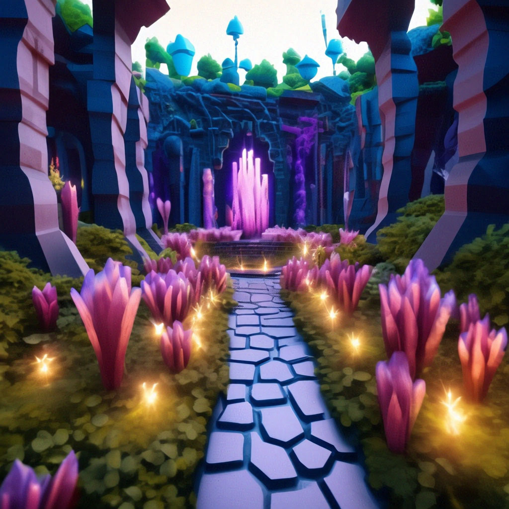 "A magical maze full of riddles and …" — image created in Shedevrum