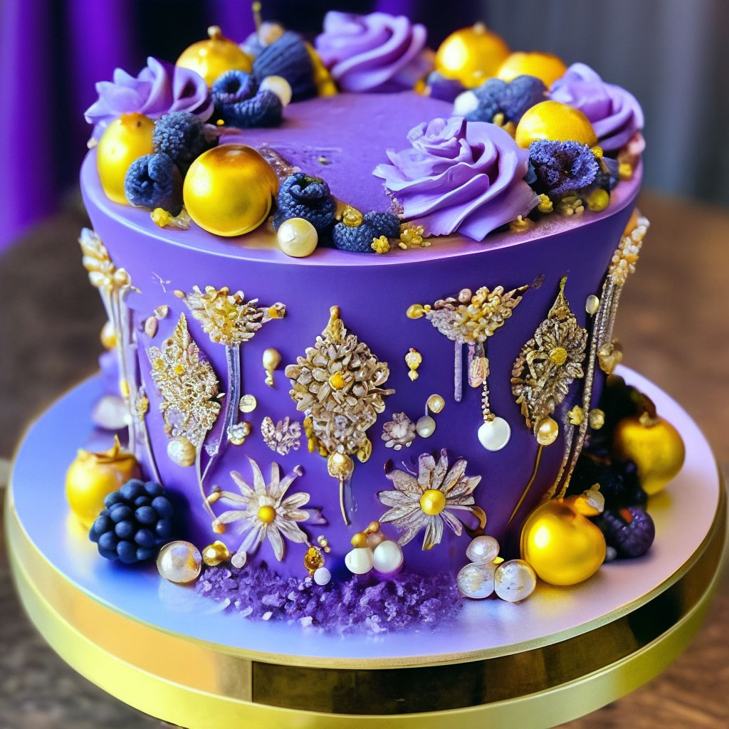 "Violet cake is incredible fantastic …" — image created in Shedevrum