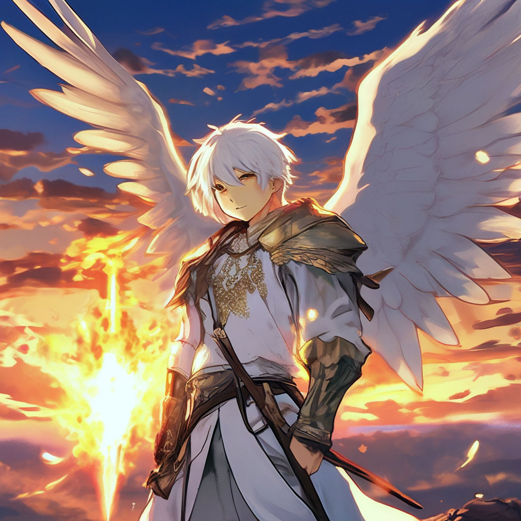 Chico ángel De Anime