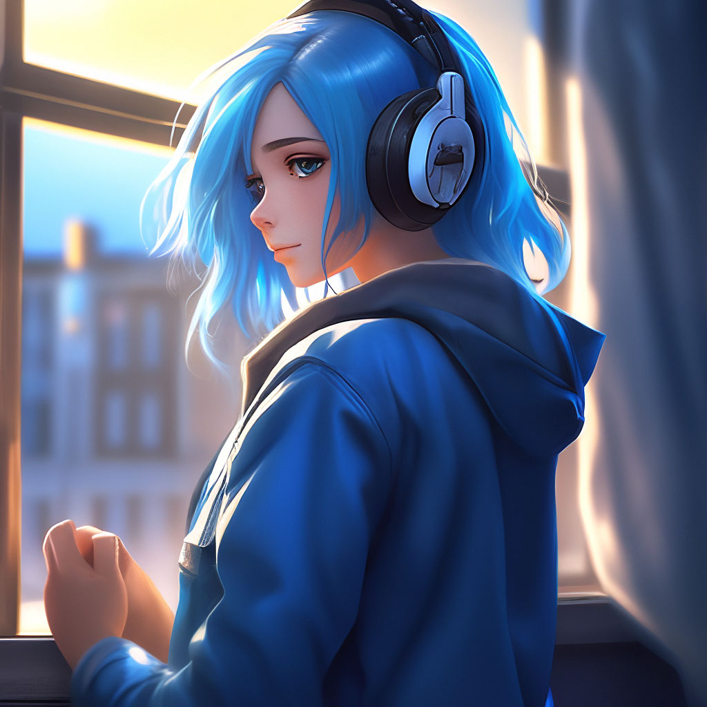 Azure Blue Eyes Anime