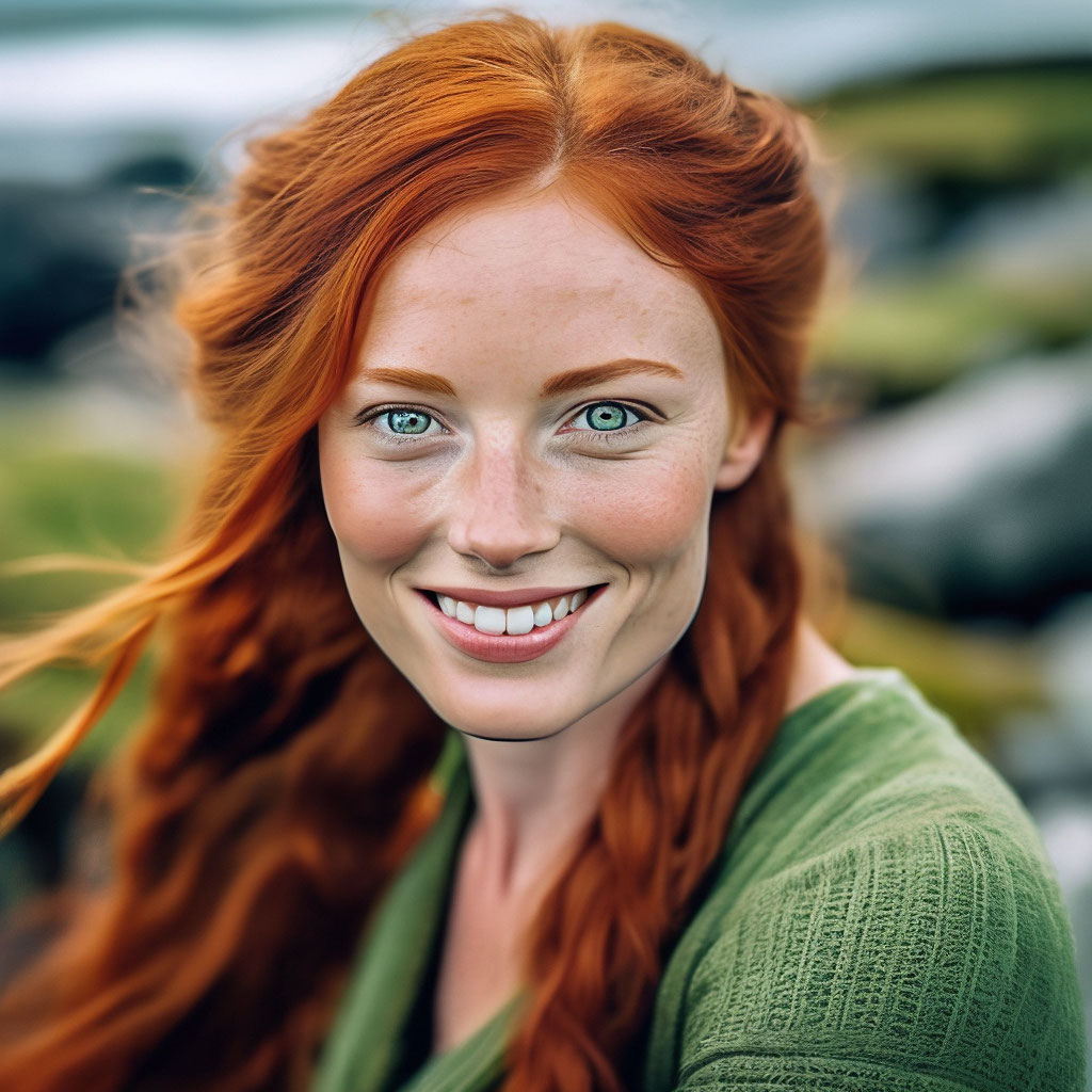 Irish Red Hair Green Eyes Erin 18 Inch Doll Made By Carpatina, Red