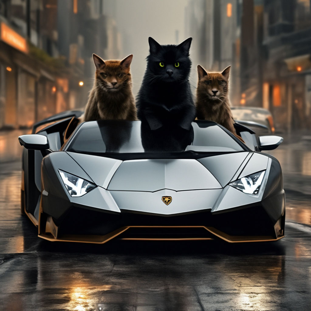 Lamborghini Cat Related Keywords Rainbow Lamborghini 2 Canvas Print By