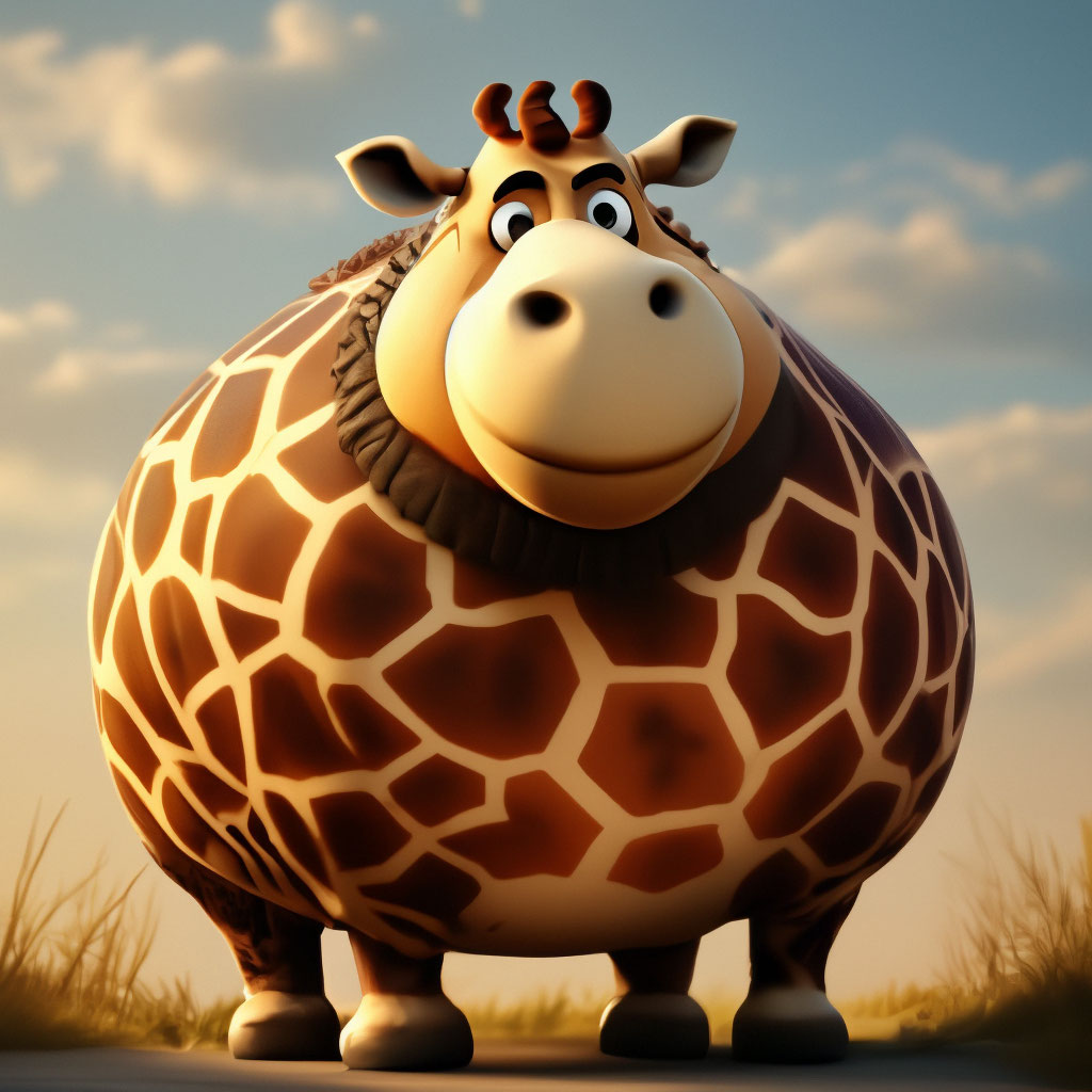 Cartoon Fat Giraffe Pictures Inflatable Giraffe Mascots Durable,