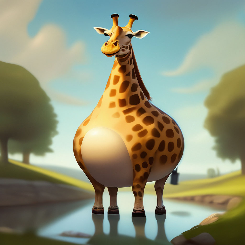 Cartoon Fat Giraffe Pictures Inflatable Giraffe Mascots Durable,