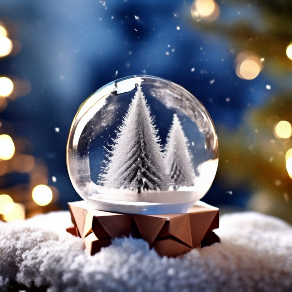 "Crystal ball with snow is realistic" — image created in Shedevrum