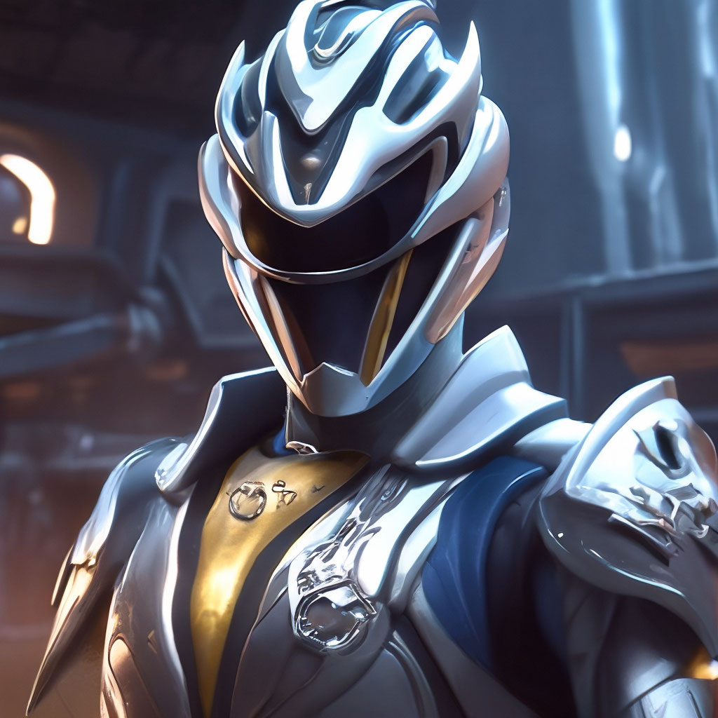 "The alien silver Ranger. Power …" — image created in Shedevrum