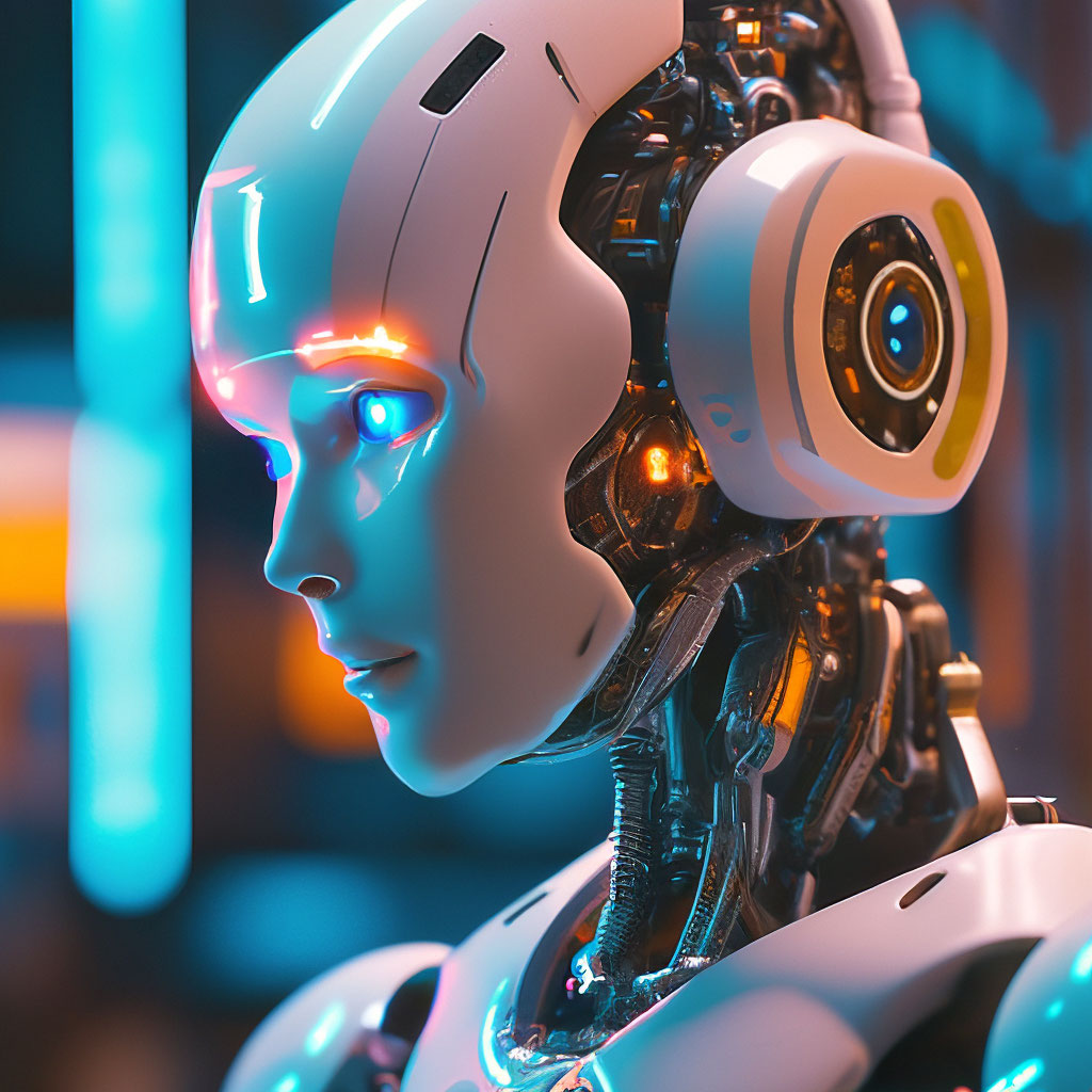 "Robot, aesthetically pleasing, beautiful, realistic, close-up ...