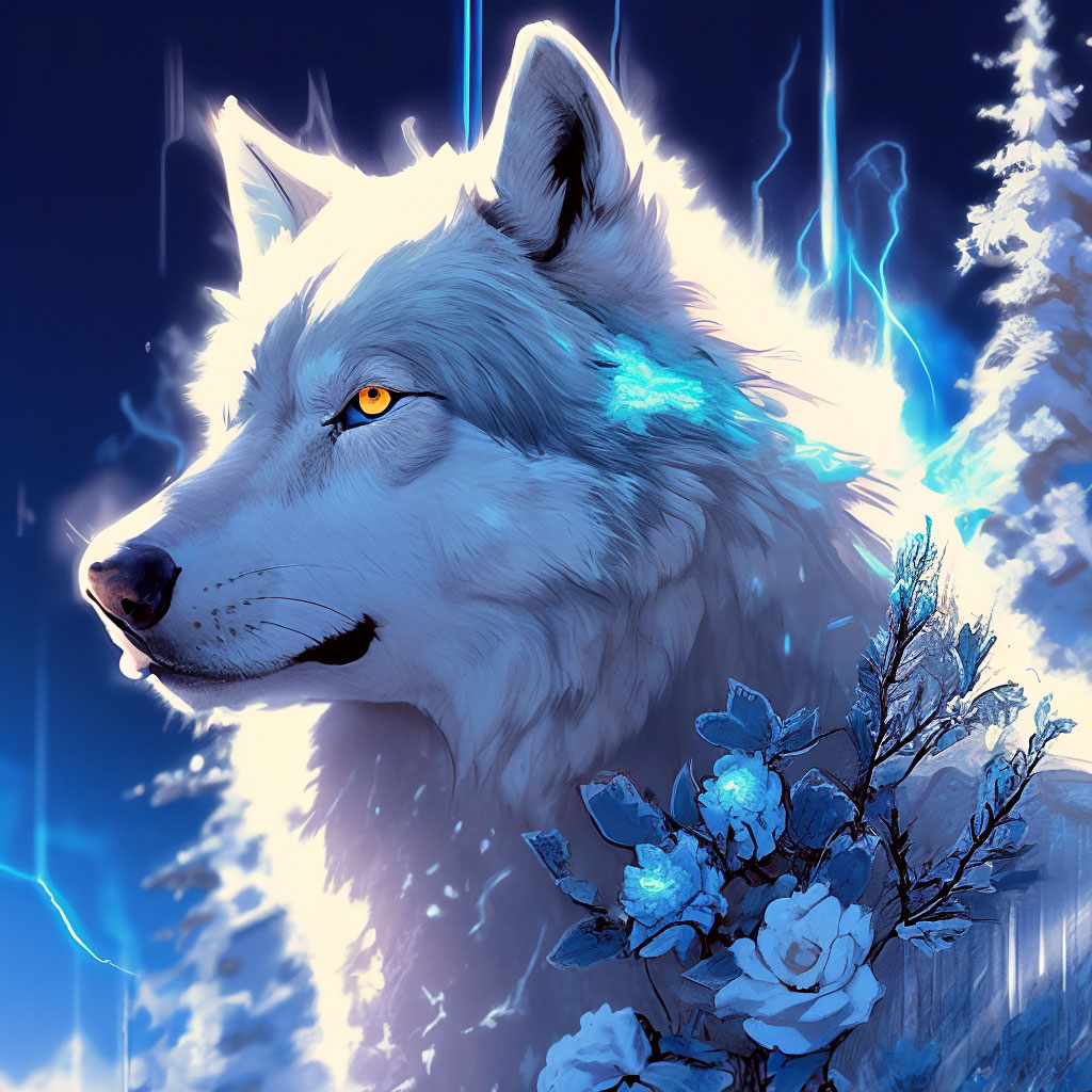 Winter Wolf Magic Desktop
