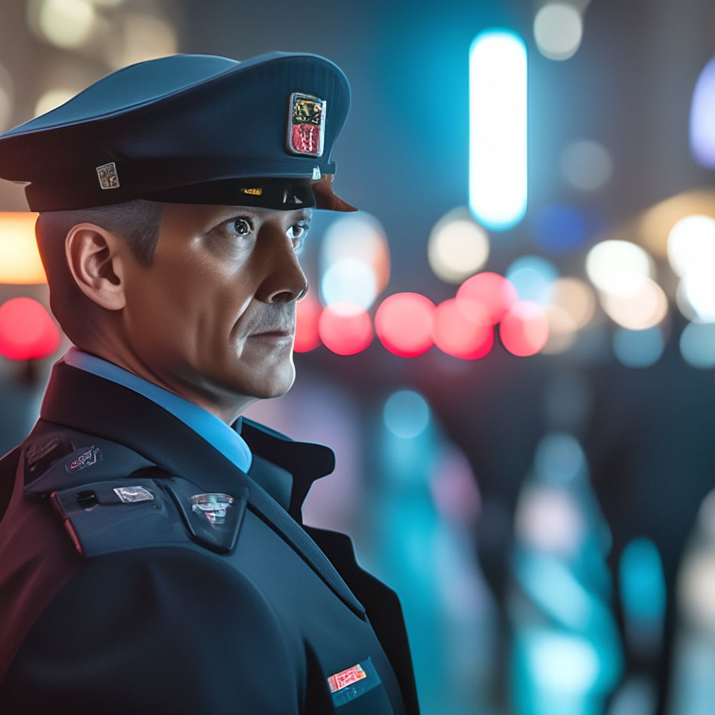 "FBI agent follows cameras around the …" — image created in Shedevrum