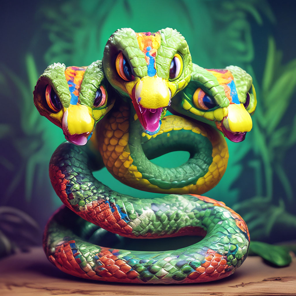 Three Headed Snake Monster